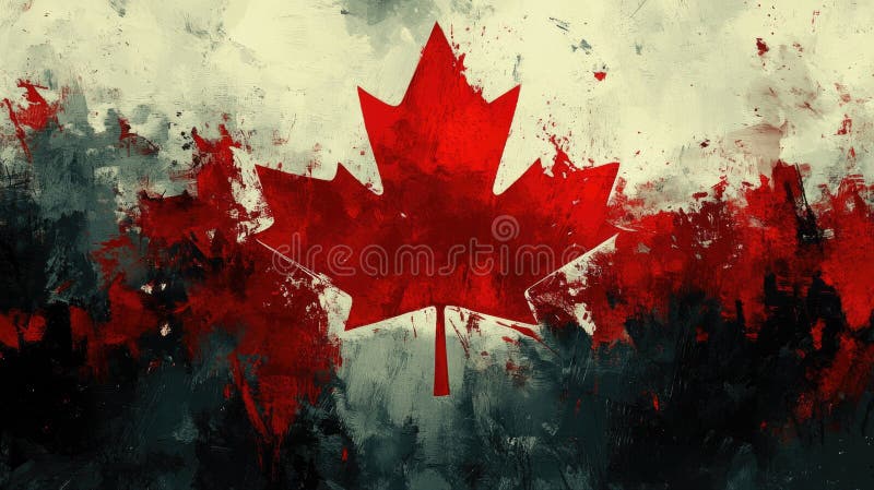 Canadian Maple Leaf Artwork for Canada Day Celebration Design Stock ...