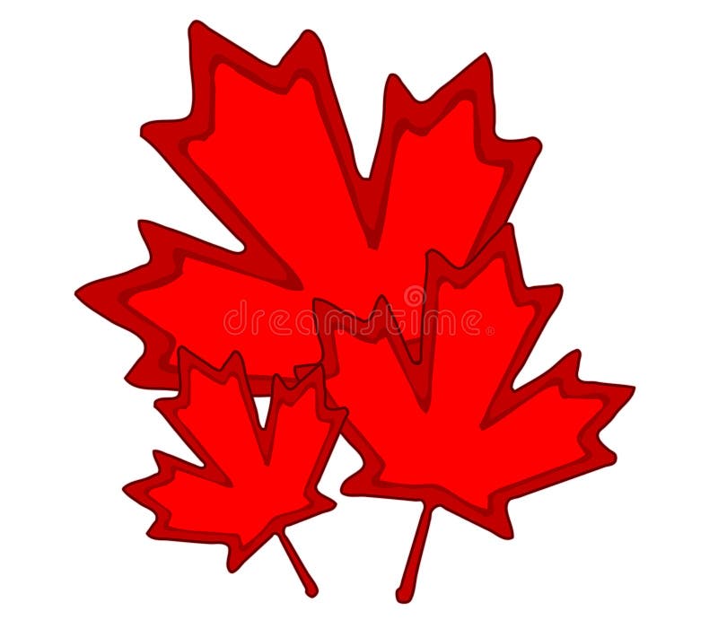 Canadian Day Maple Leaf Border Stock Illustration - Illustration of ...
