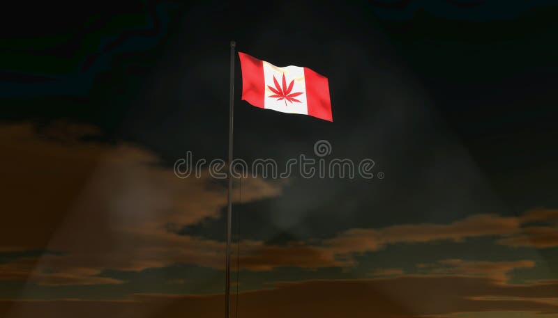 Canadian Marijuana Flag Stock Illustrations – 1 Canadian Marijuana Flag ...