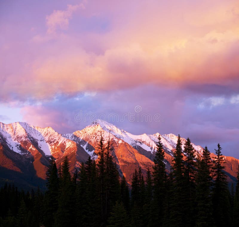 Canadian mountains stock photo. Image of snow, rock, cloudy - 54163466