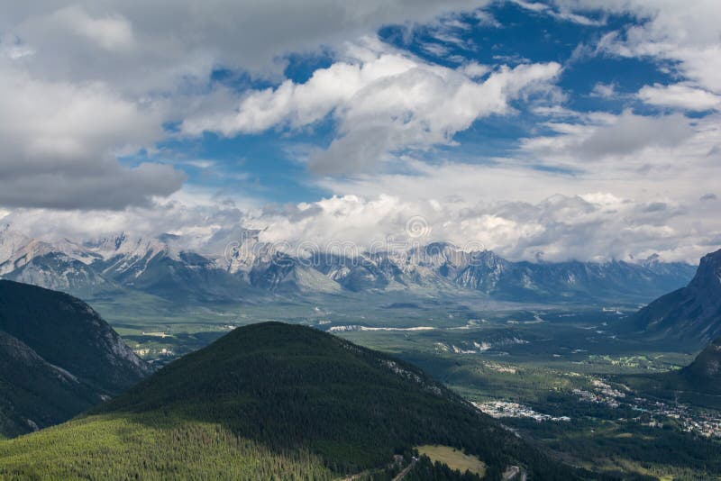 Canadian mountains, clouds stock photo. Image of canada - 87832546