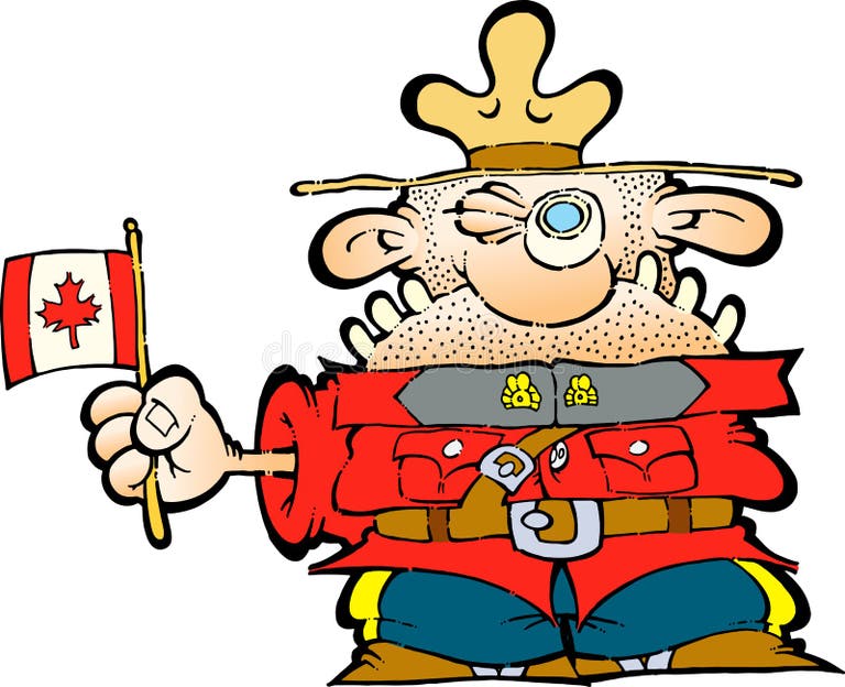 Funny Mountie Canadian Flag Stock Illustrations – 15 Funny Mountie ...