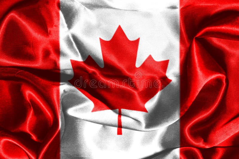 Canadian National Flag 3D Rendering Stock Illustration - Illustration ...