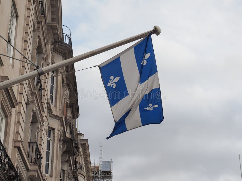 Flag of Quebec stock image. Image of canada, nation - 262499607