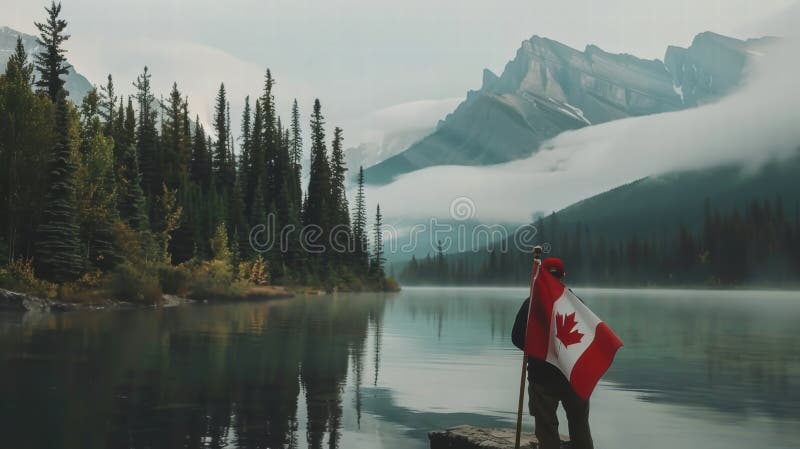 Canadian National Flag, Symbolizing Unity and Heritage with the Maple ...