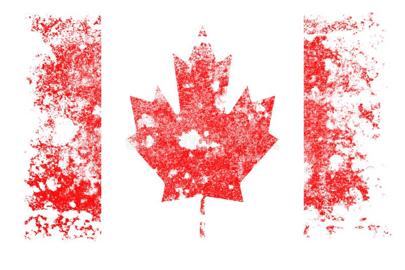 Canadian Flag with Texture. Template for Design Stock Illustration ...
