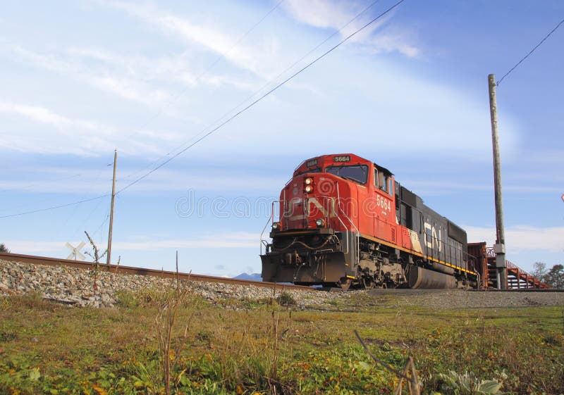 Canadian National Train Passing Editorial Photography - Image of canada ...