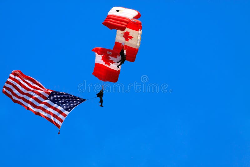 Canadian Parachute Team editorial image. Image of action - 20803675