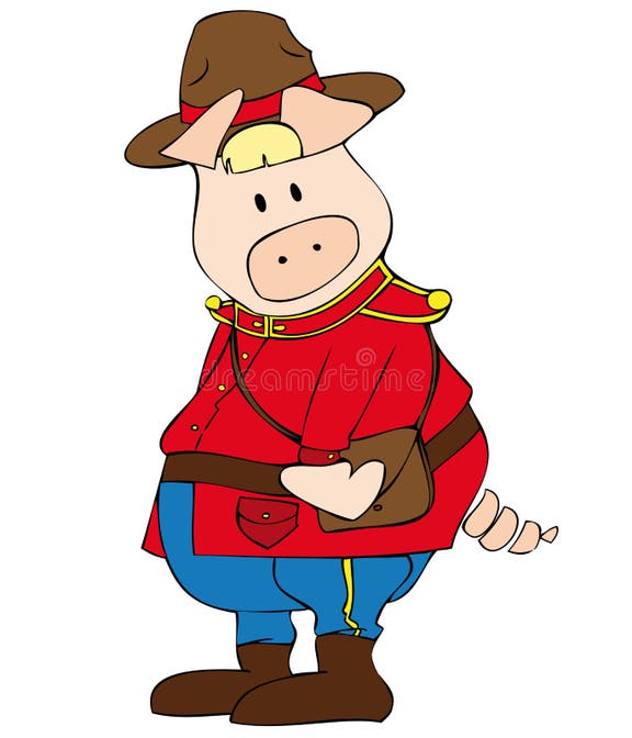 Funny Canadian Ranger Pig Stock Illustrations – 1 Funny Canadian Ranger ...