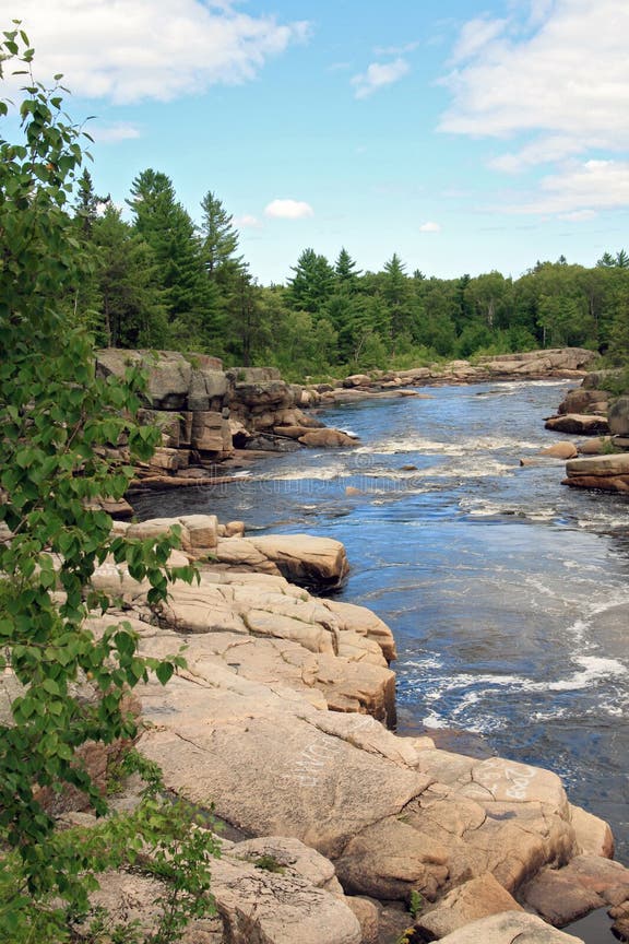 Canadian river stock photo. Image of vertical, forest - 16468184