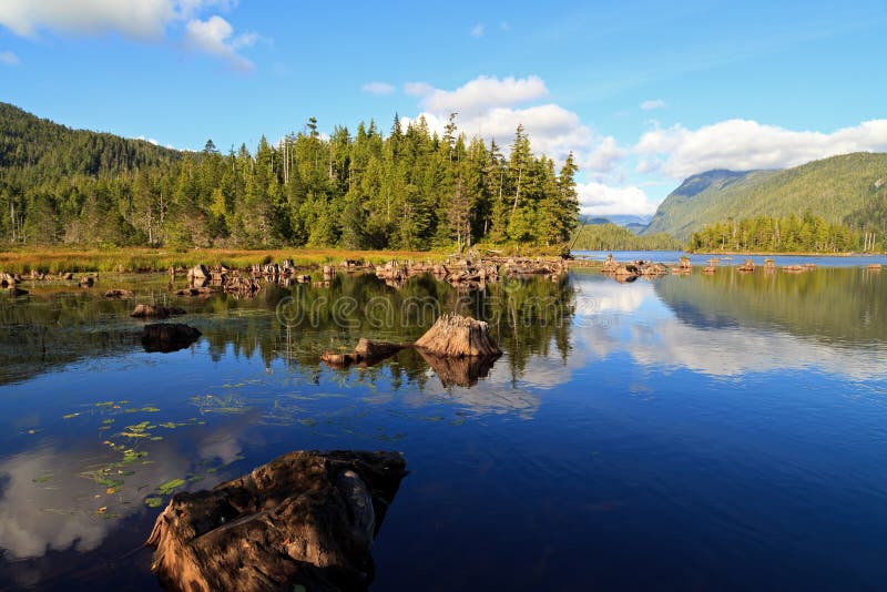 Canadian river Ladscape stock photo. Image of mountains - 68498250