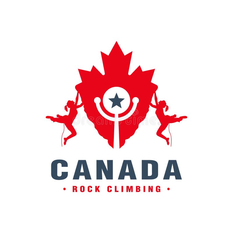 Canadian Rock Climbing Logo Stock Vector - Illustration of climbing ...