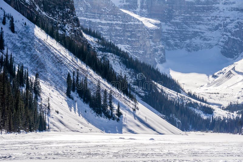 Canadian Rockies with Snow in Alberta Canada Early Spring Clear Sky ...