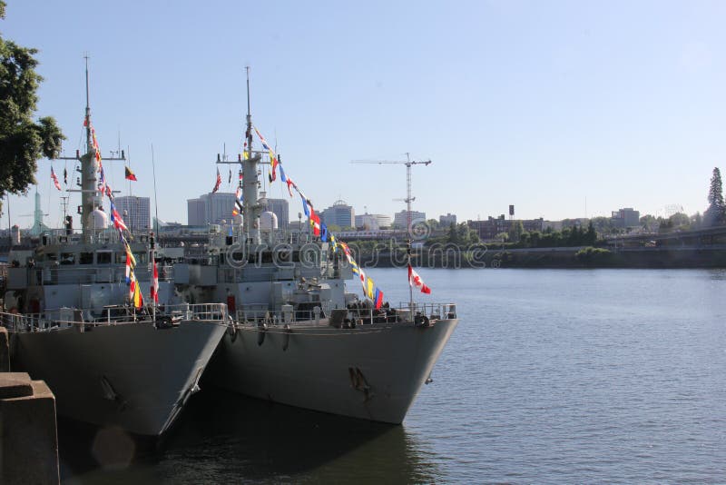 Canadian ships editorial photo. Image of docks, oregon - 55066651