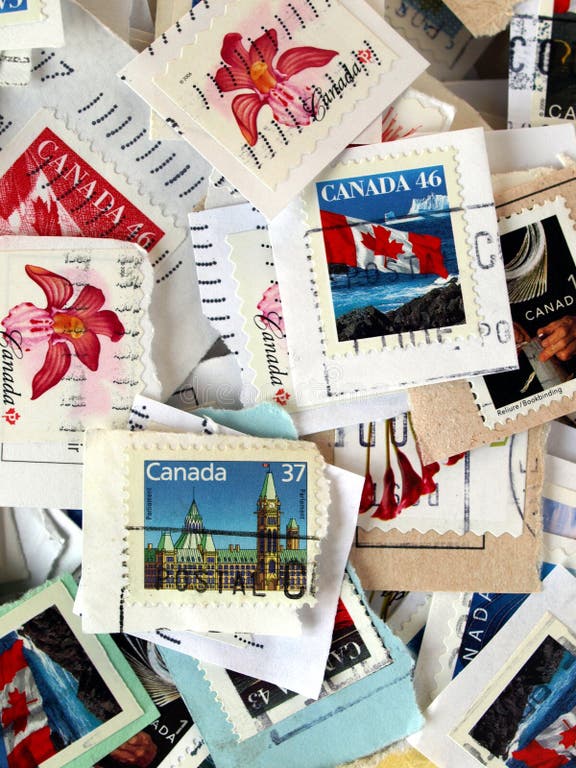 Canadian stamps editorial image. Image of mail, envelope - 10977510