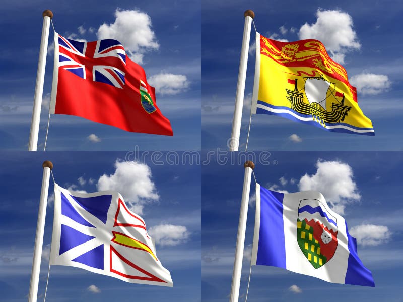 Canadian State Flags stock illustration. Illustration of state - 29676104