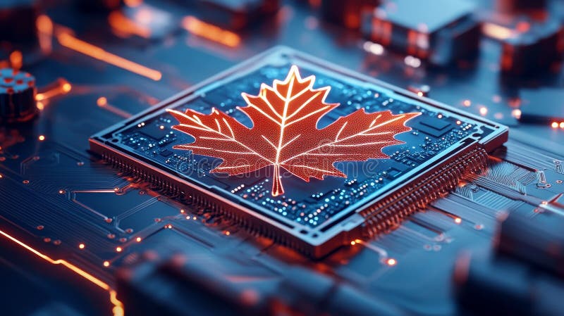 Canadian Tech Innovation Symbolizing Nature Technology Progress ...