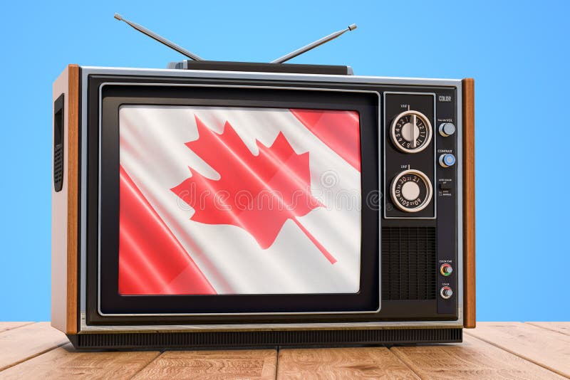 Canadian Television Concept, 3D Stock Illustration - Illustration of ...