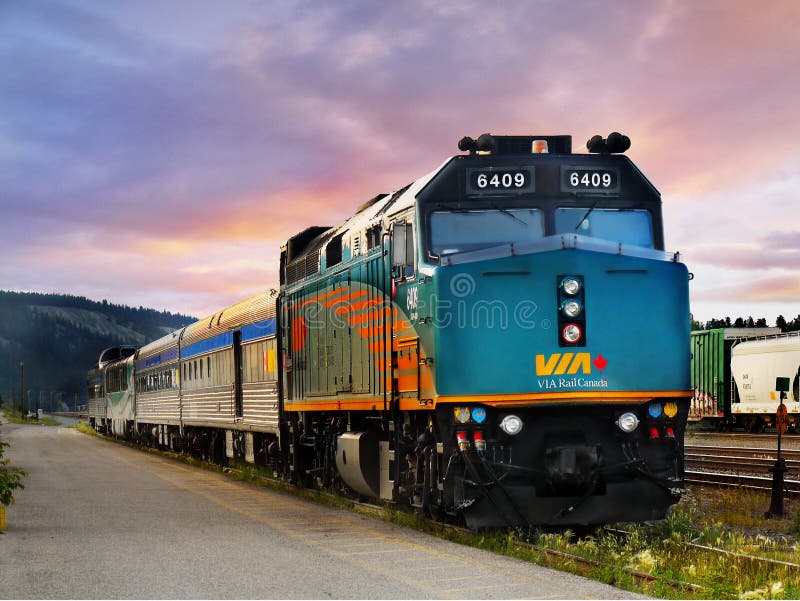 Canadian Train Via Rail Canada Railway Station Editorial Photo - Image ...