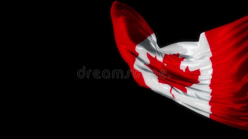 Canadian Waving Realistic Flag Stock Video - Video of maple, freedom ...