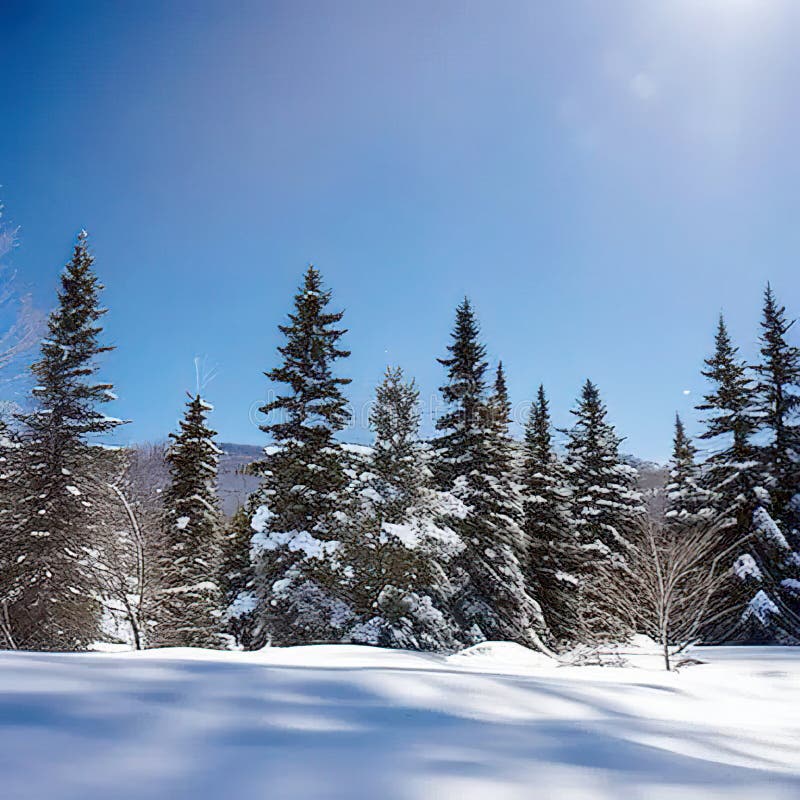 Canadian Winter Scene stock illustration. Illustration of generative ...