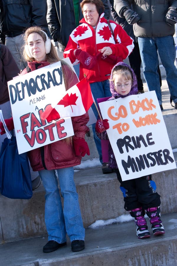 Canadians for Democracy editorial photography. Image of protest - 12672777
