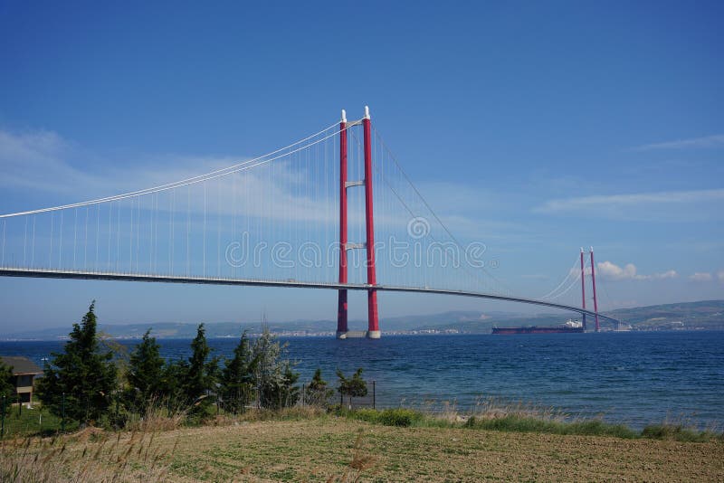 1915 Canakkale Bridge Aerial View in Canakkale, Turkey. World S Longest ...