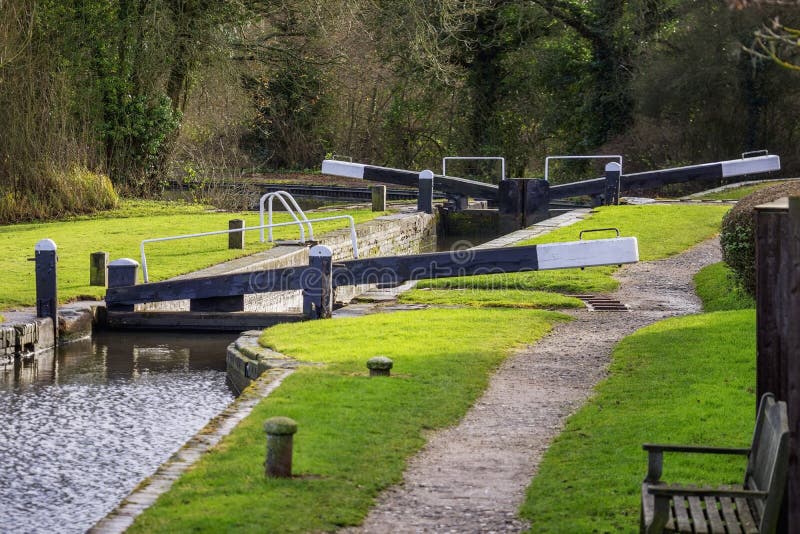 Canal stock image. Image of footpath, navigation, gate - 28840967