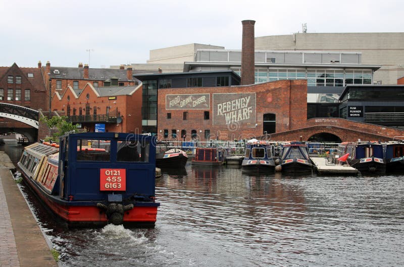 Canal Barge Birmingham Canal Old Line Birmingham Editorial Stock Image ...