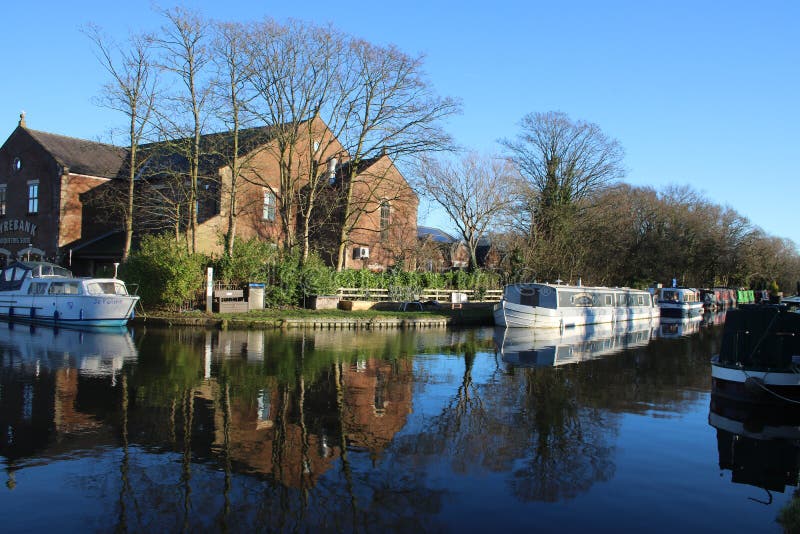 Canal Boats on Lancaster Canal at Garstang Editorial Stock Photo ...