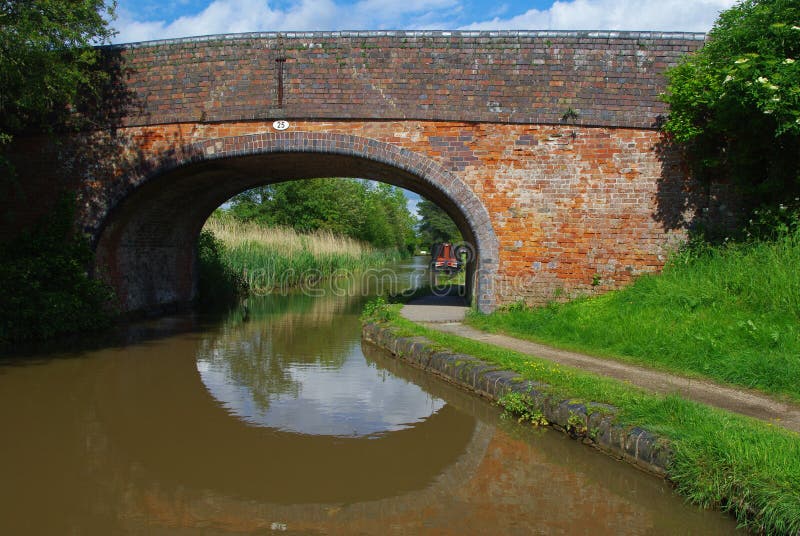 Canal Bridge stock image. Image of canal, walk, foliage - 52842155