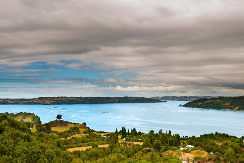 Canal Dalcahue stock image. Image of landscape, vacopy - 275567179