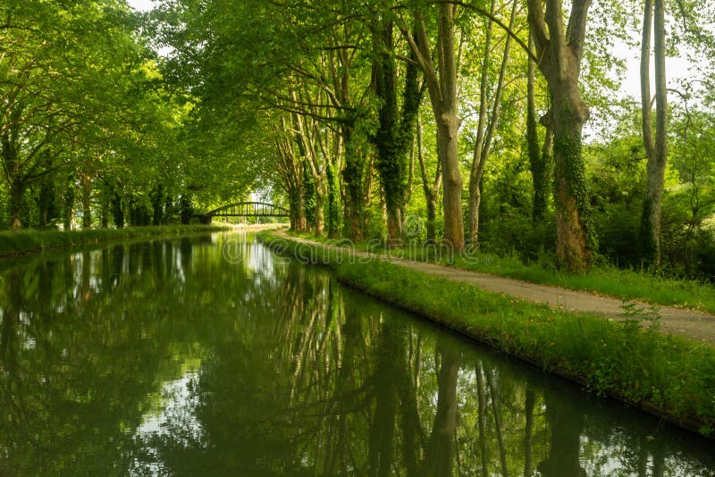 Canal de Garonne in France stock image. Image of france - 150200283