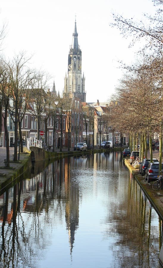 Canal in Delft. the Netherlands Editorial Photo - Image of water, canal ...