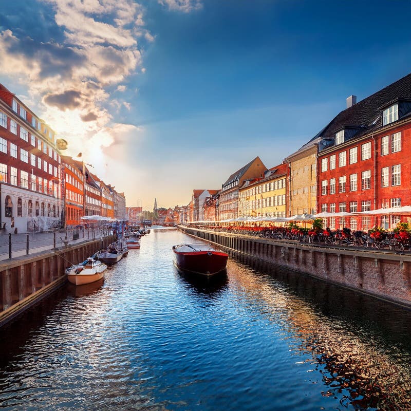 Canal in Denmark, AI Generated Stock Illustration - Illustration of ...