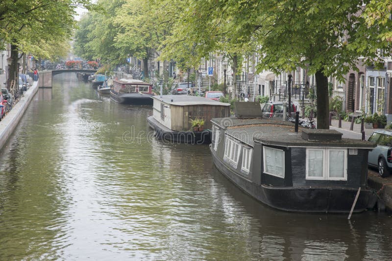 Canal in Jordan District, Amsterdam Stock Image - Image of house, canal ...