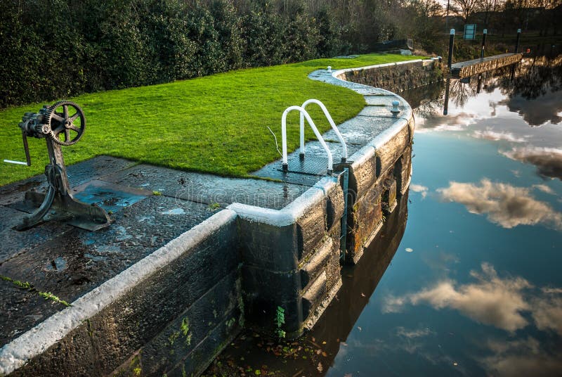 Canal and Lock Gear stock photo. Image of sandstone, industrial - 38112384