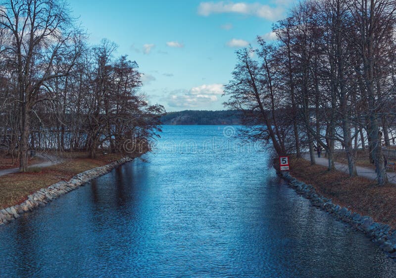 Canal in Park during Spring Stock Photo - Image of canal, reflection ...