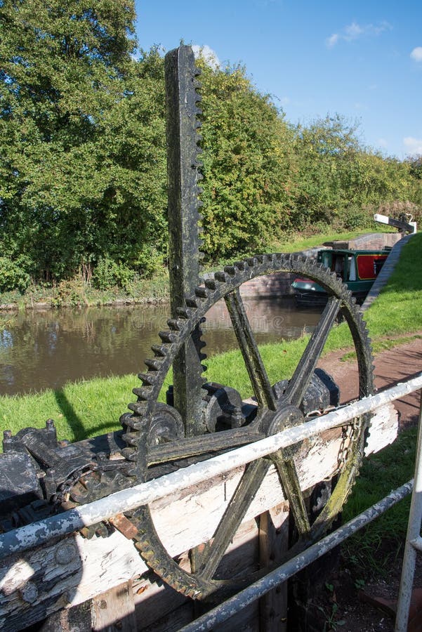 Canal Sluice Wheel stock image. Image of sluice, canals - 84964475