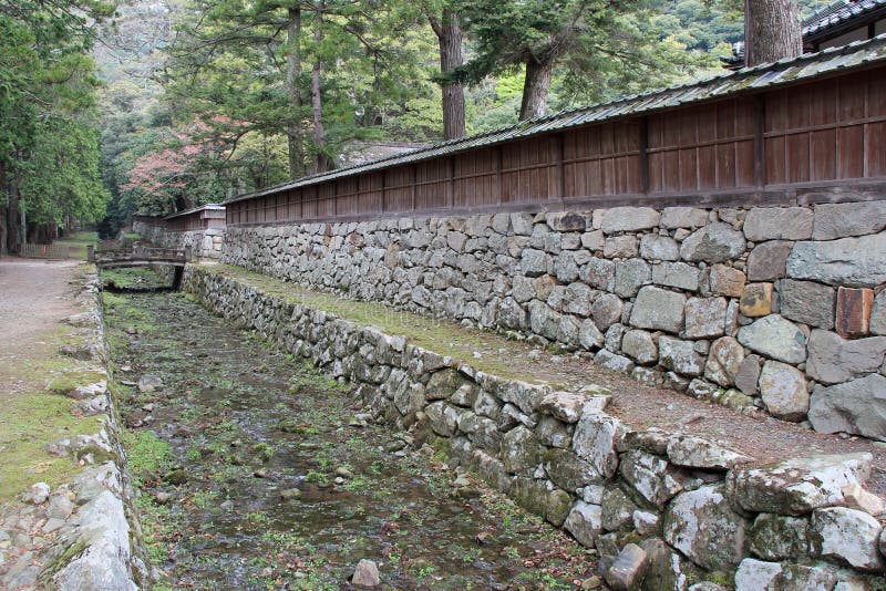 Canal and Stone Wall in Izumo (japan) Stock Image - Image of stone ...