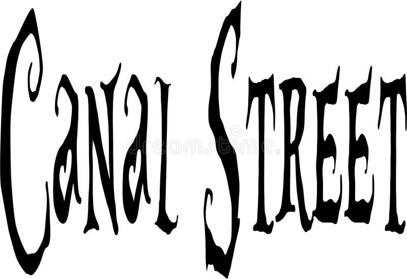 Canal Street sign stock vector. Illustration of canal - 83646220