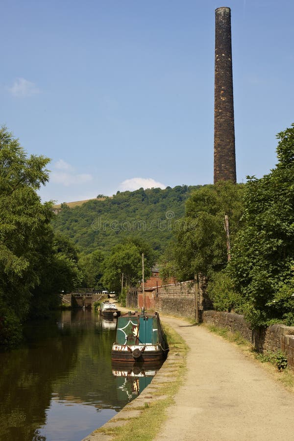 Canal Tow Path Hebden Bridge Stock Photo - Image of stack, yorkshire ...