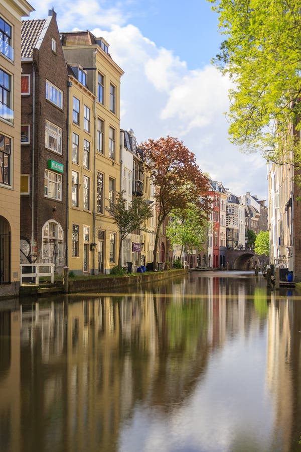 Canal of Utrecht Netherlands. Editorial Photography - Image of ...