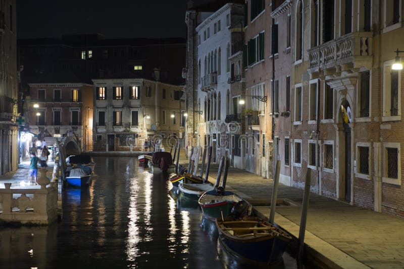 Venice night view, Italy editorial photography. Image of italia - 110027647