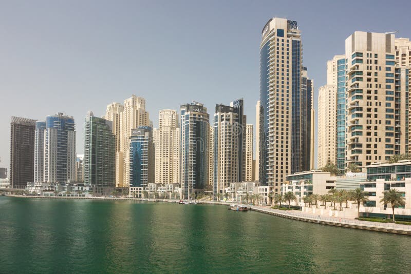 Canal View in Dubai Marina and Skyscrapers Editorial Photo - Image of ...