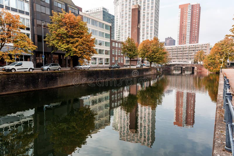 Canal View and Generic Architecture from Downtown Rotterdam, the ...