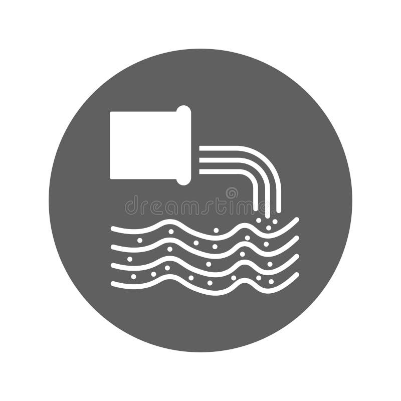 Canalization, Effluent, Flow Icon. Gray Vector Graphics Stock ...