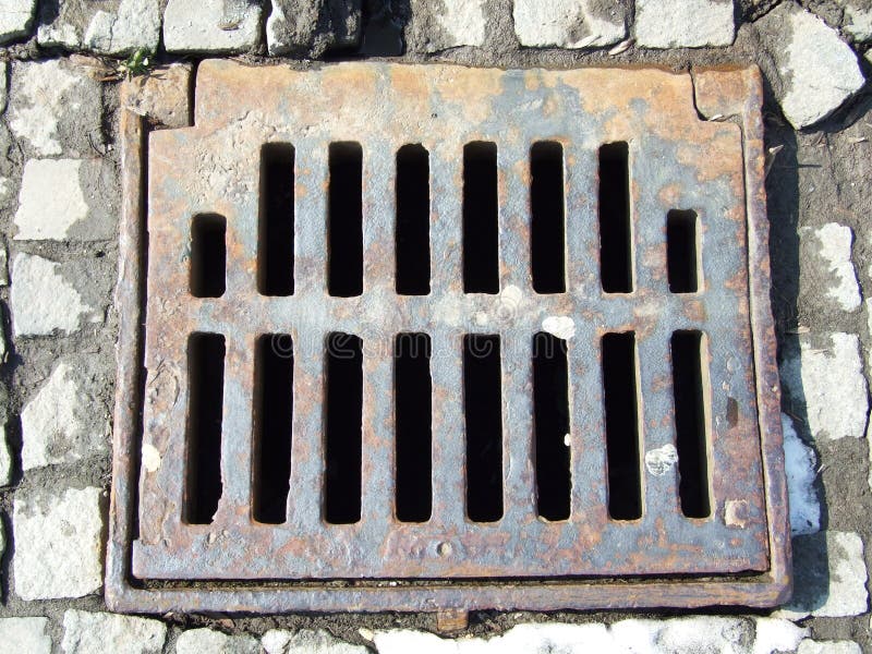 Rectangular sewer stock photo. Image of street, sewer - 13418104