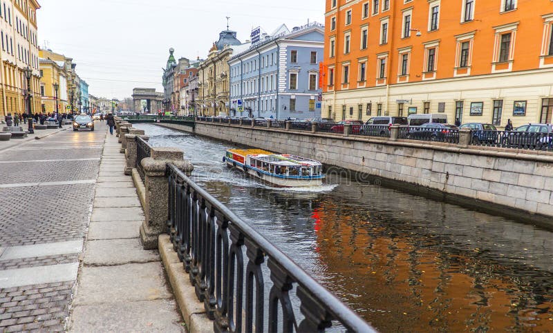 Canals of St. Petersburg stock image. Image of place - 59014189