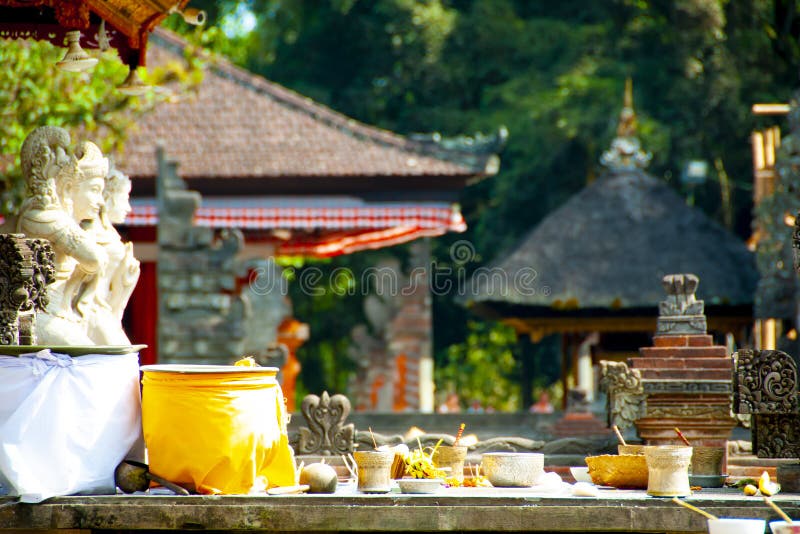 Canang Sari, Balinese Offering Baskets in a Temple, Bali, Indonesia ...